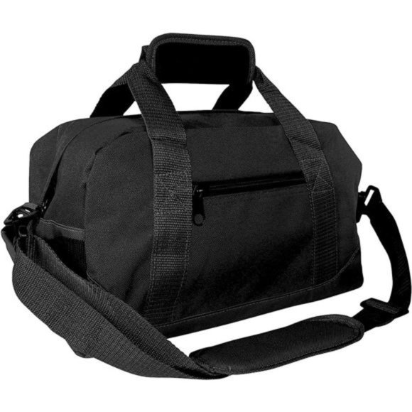 Bags | 14 Small Duffle Bag Two Toned Gym Travel Bag Black | Poshmark